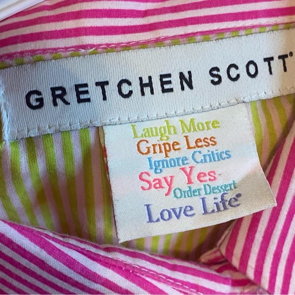 Gretchen Scott Designs | Tops | Gretchen Scott Designs Pink And White ...